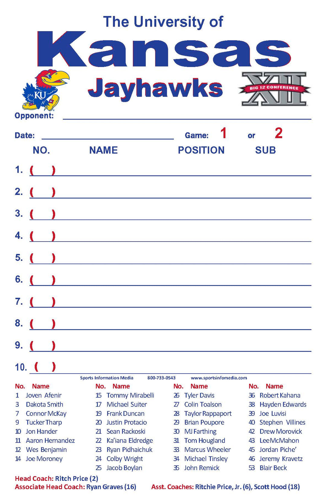 Lineup Cards - Custom – sports-343