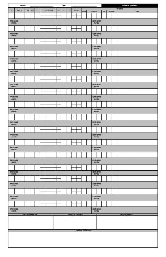 Offense Analysis Wall Chart – sports-343