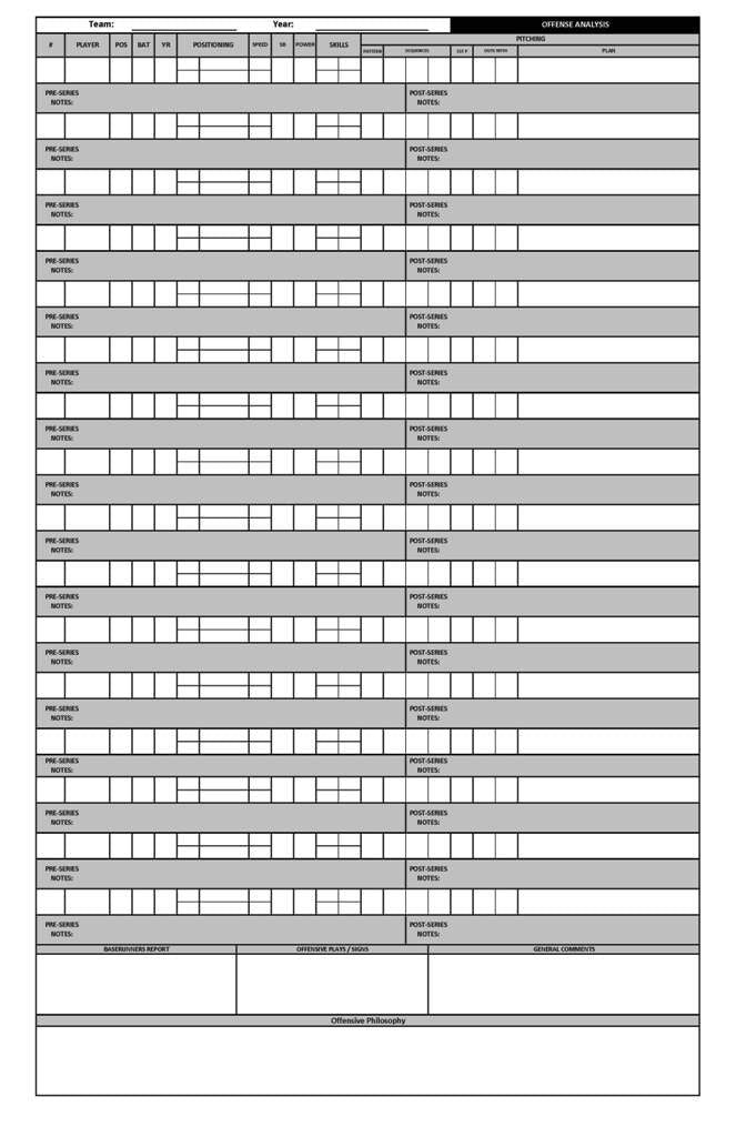 Offense Analysis Wall Chart – sports-343